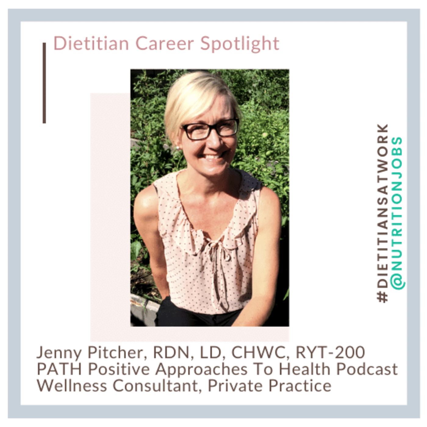Dietitian Job Spotlight on Jenny Pitcher, PATH Podcast | NutritionJobs